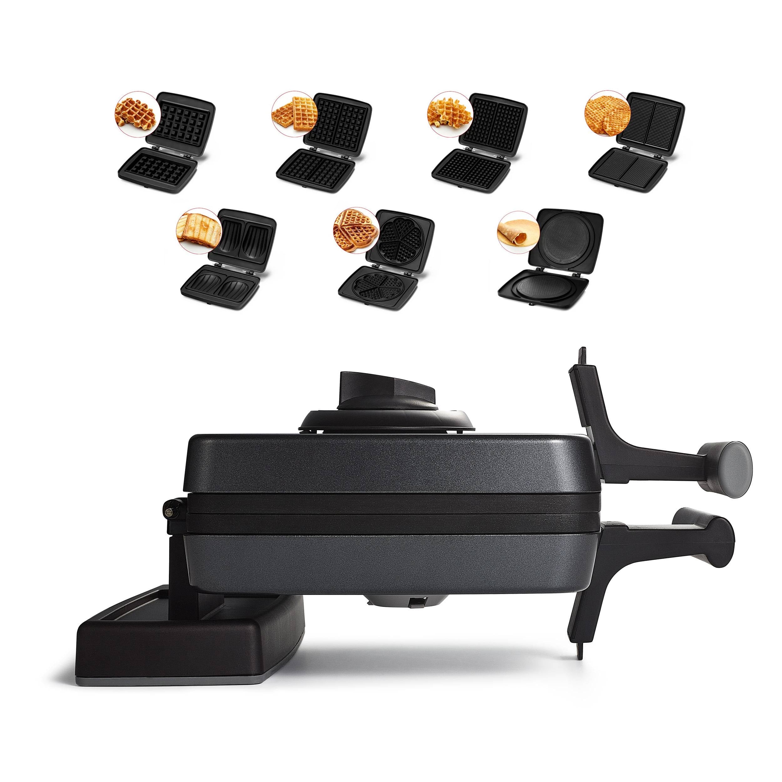 Gaufrier Frifri noir + 9 plaques pour gaufres, croques et galettes